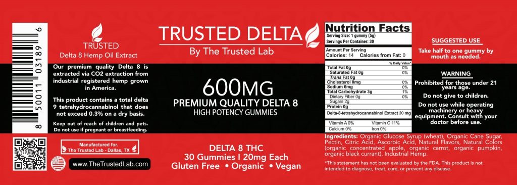 High Potency Delta 8 Gummies | 20 mg of High Qualtity Delta 8